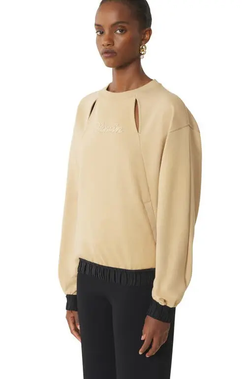LANVIN Ribbon Detailed Sweatshirt - Sand