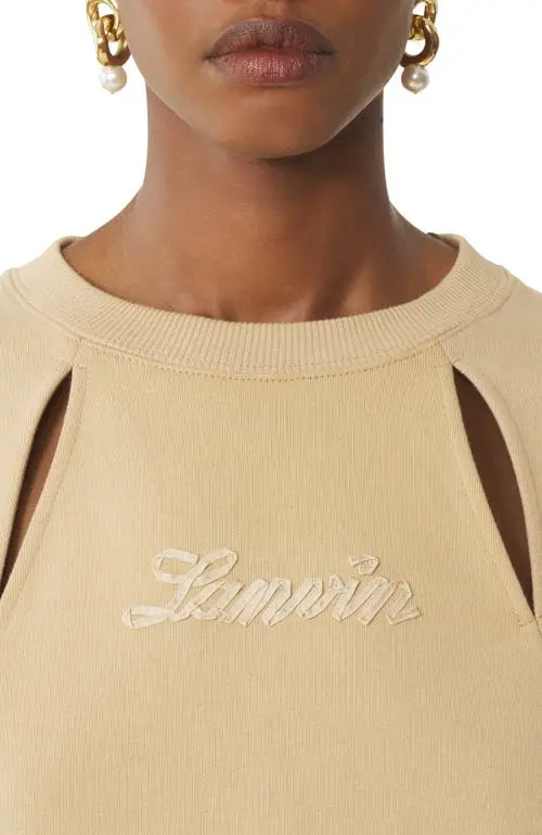 LANVIN Ribbon Detailed Sweatshirt - Sand