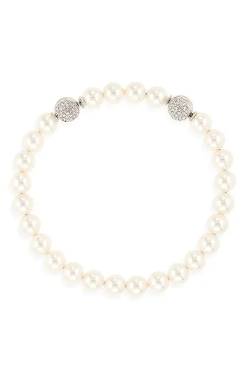 SWAROVSKI Matrix Faux Pearl Bracelet - White/silver