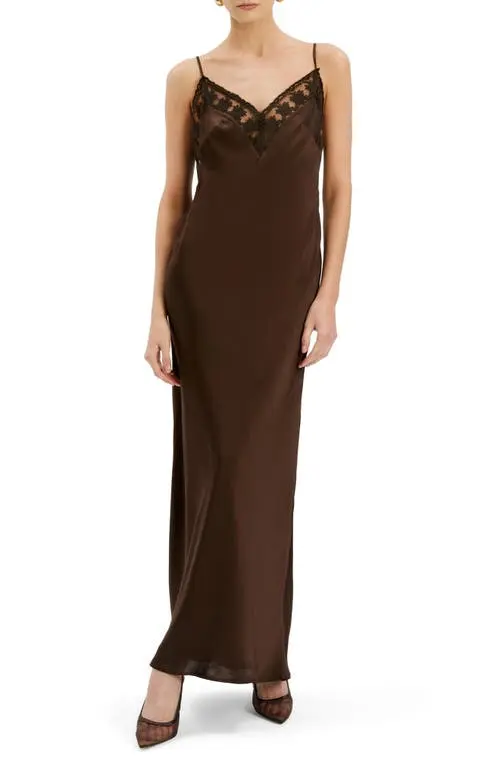Bardot Bonita Maxi Slipdress - Dark Chocolate