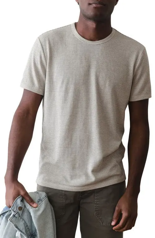 Marine Layer Signature Jacquard Stripe T-shirt - Whitecap/navy