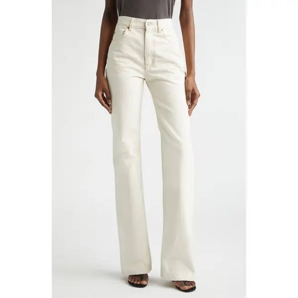 Saint Laurent 70s High-waist Bootcut Jeans - Almond Milk