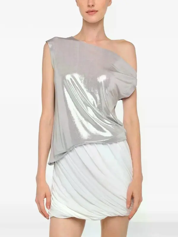 Norma Kamali Drop Shoulder Top - Silver