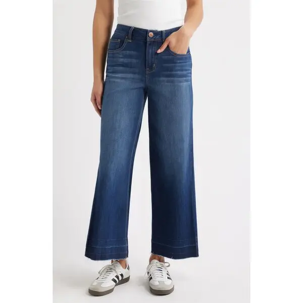 1822 Denim Release Hem High Waist Wide Leg Jeans