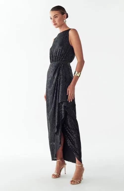BWLDR Dewan Maxi Dress - Black Sequin
