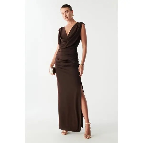 BWLDR Kaylie Maxi Dress - Chocolate