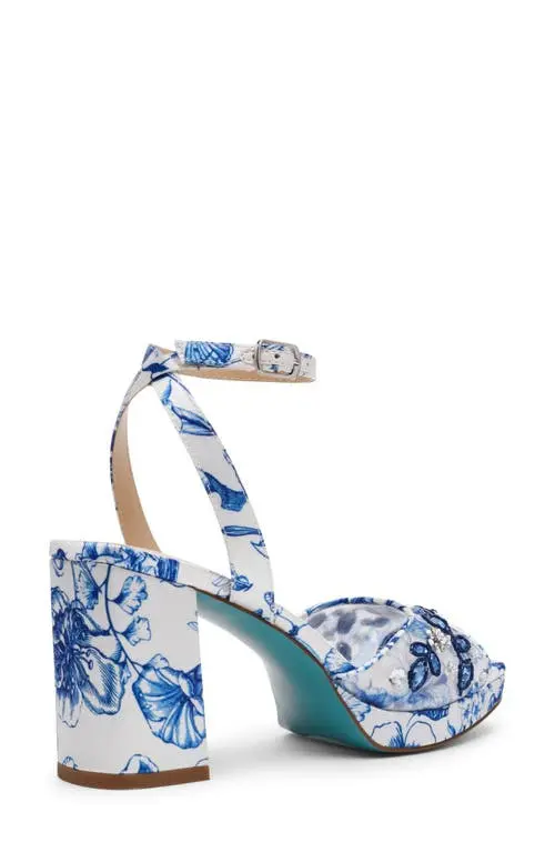 Betsey Johnson Brody Ankle Strap Platform Sandal