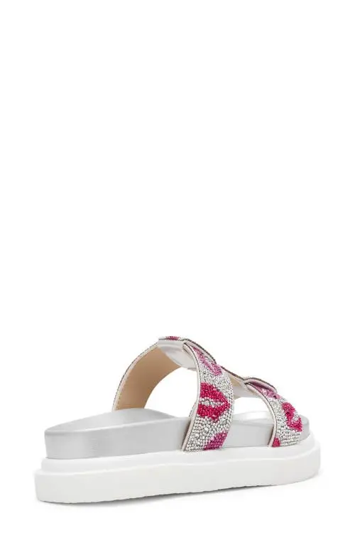 Betsey Johnson Billy Metallic Flatform Slide Sandal