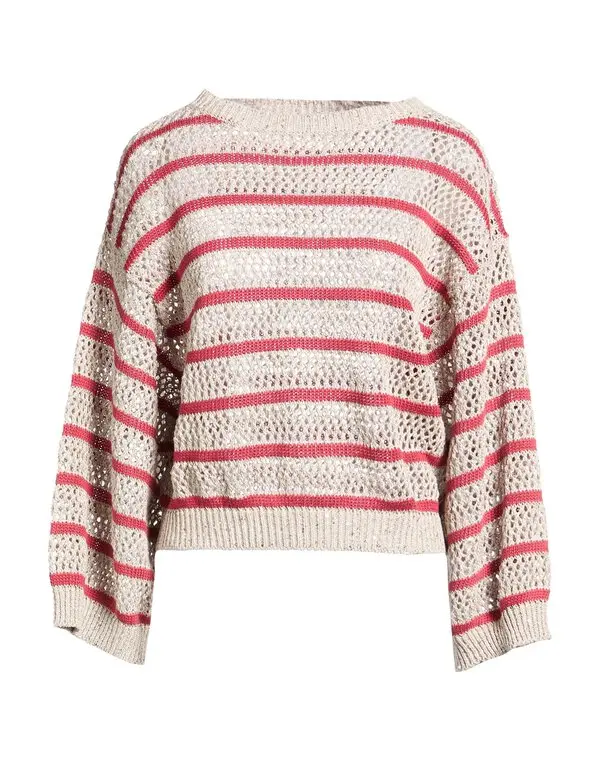 Brunello Cucinelli Striped Open-knit Sweater
