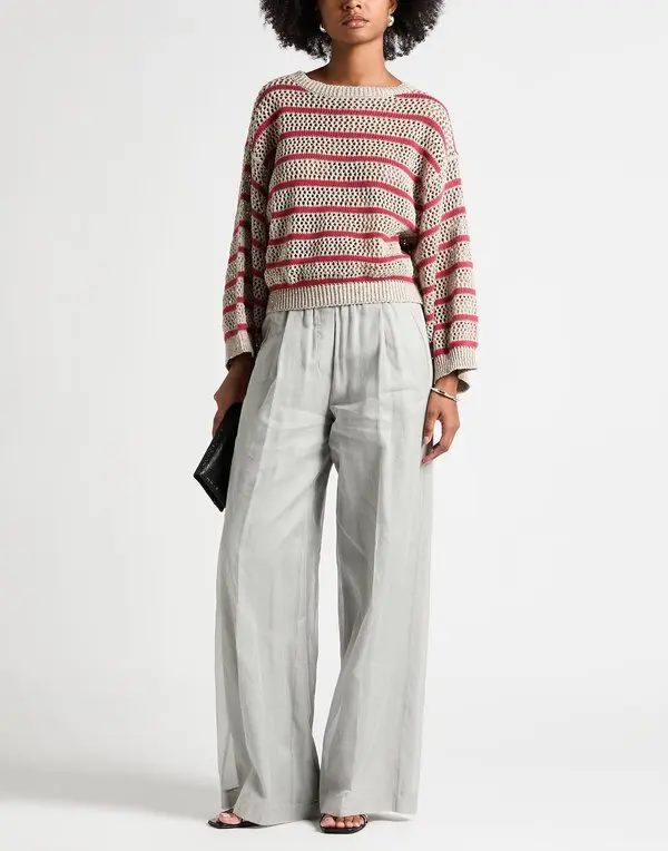Brunello Cucinelli Striped Open-knit Sweater