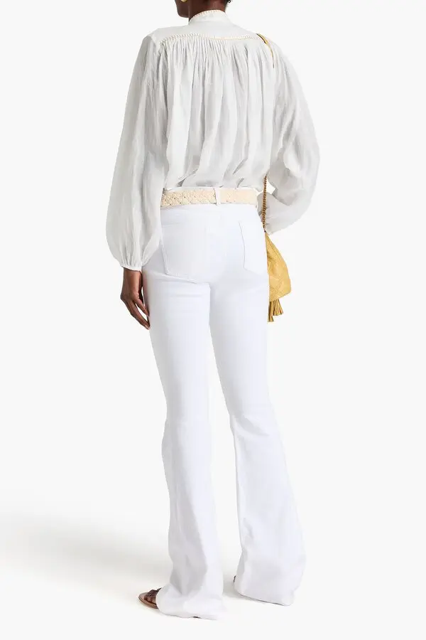 Zimmermann Pintucked Ramie Blouse