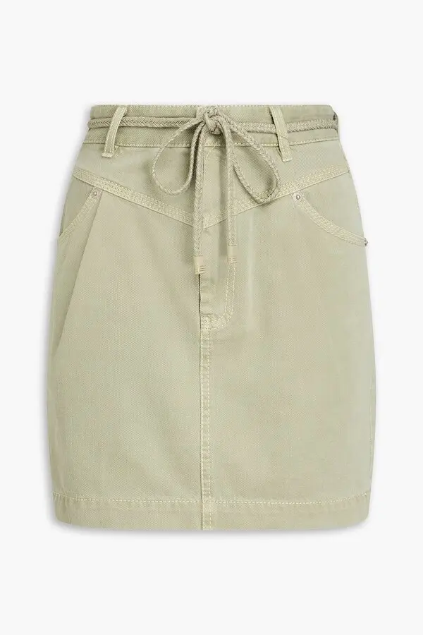 Zimmermann Denim Mini Skirt - Sage Green