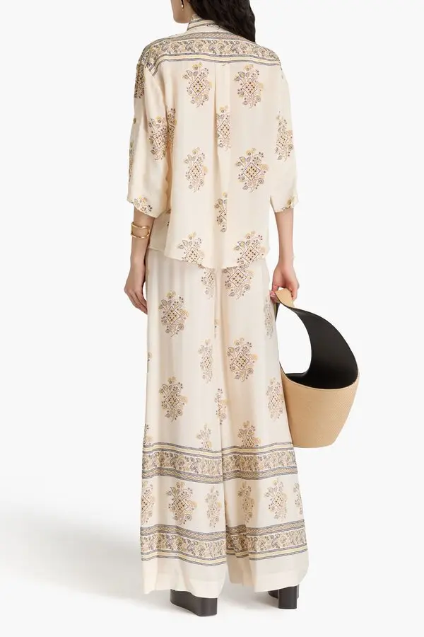 Zimmermann Printed Crepe De Chine Shirt