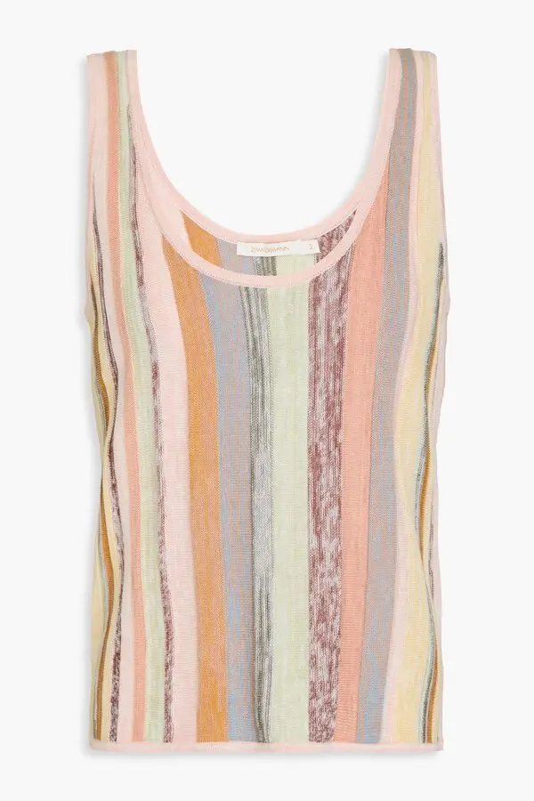 Zimmermann Striped Ribbedknit Tank - Multicolor