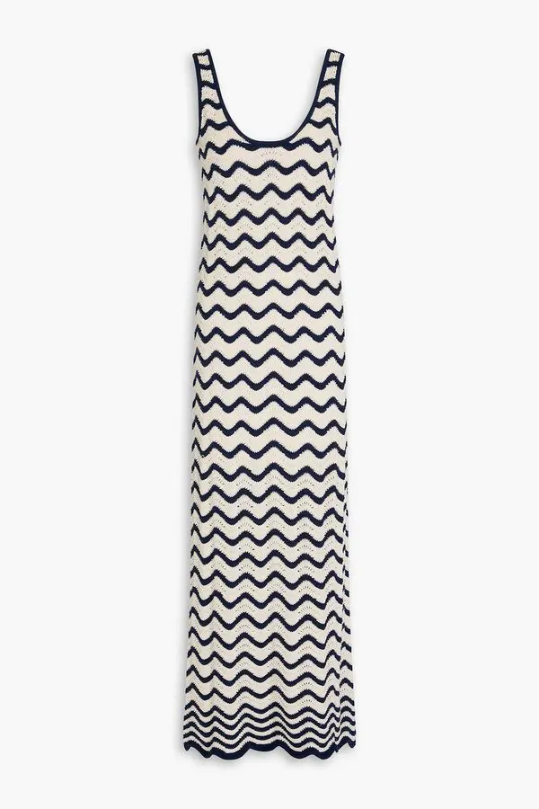Zimmermann Crochetknit Cotton Maxi Dress - Navy