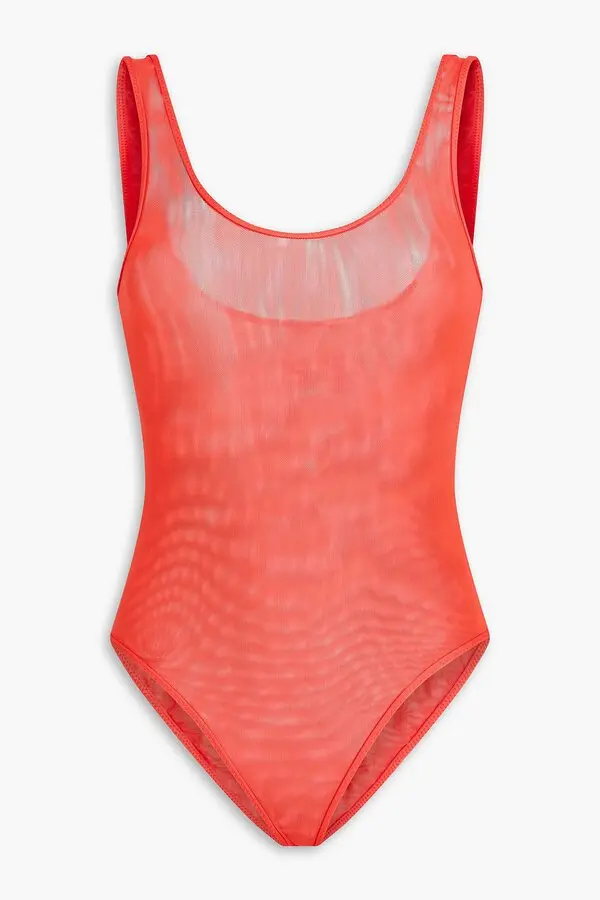 Zimmermann Stretchmesh Bodysuit - Tomato Red