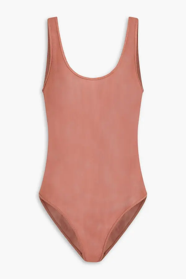 Zimmermann Stretchmesh Bodysuit - Light Brown