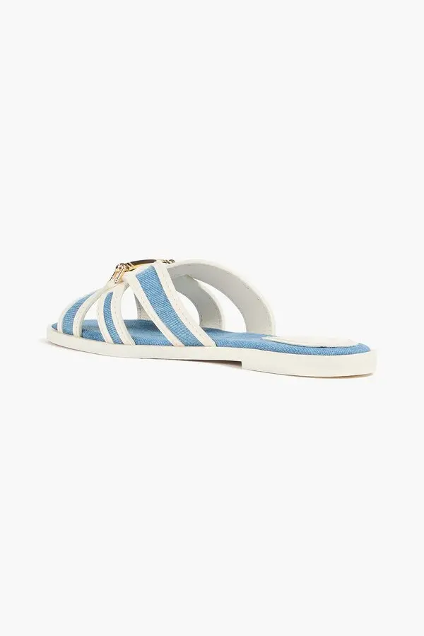 Zimmermann Leather And Denim Sandals