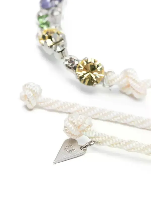 FORTE_FORTE Tone Heart Pendant Necklace With Faux Jewel Embellishment