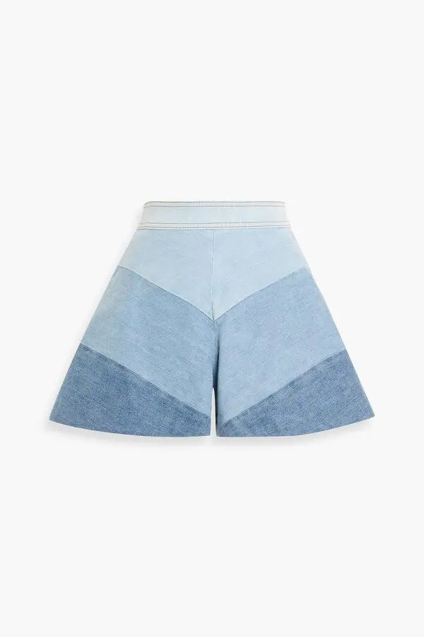 Zimmermann Paneled Denim Shorts