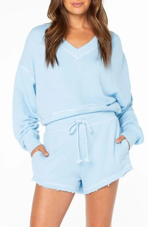 Roxy Dream Thing V-neck Sweatshirt - Airy Blue