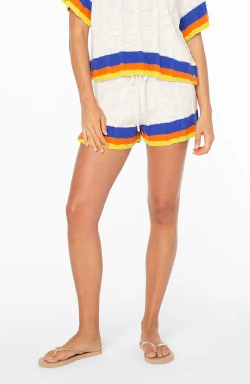Roxy Cabana Club Stripe Cotton Drawstring Shorts - Dew