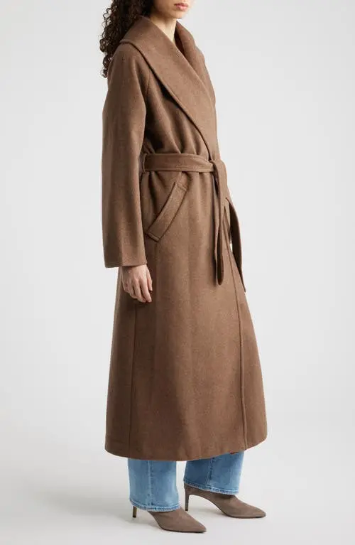 House Of Cb Cocoon Wool Blend Shawl Collar Coat