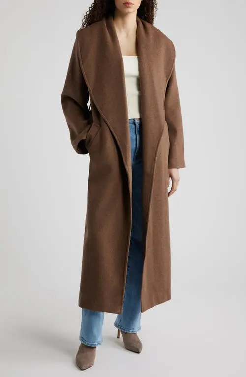 House Of Cb Cocoon Wool Blend Shawl Collar Coat