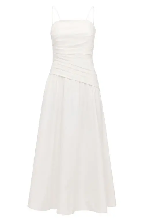 EVER NEW Rumi Ruched Strapless Midi Dress