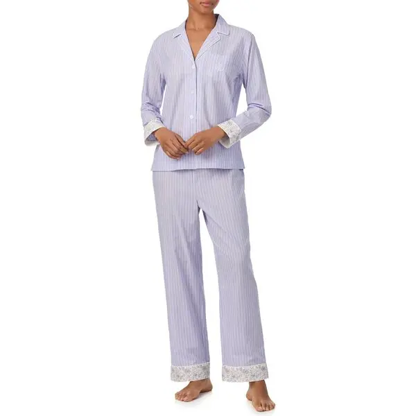 Ralph Lauren Print Cotton Blend Pajamas - Lilac