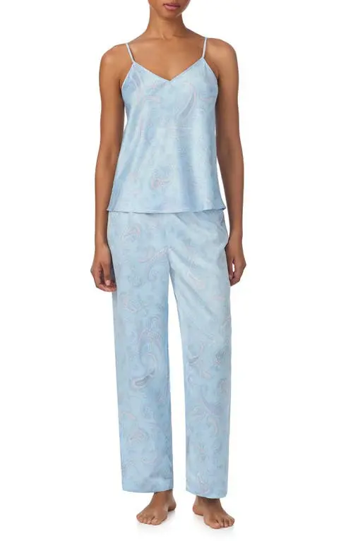 Ralph Lauren Print Cami Pajamas - Aqua/print
