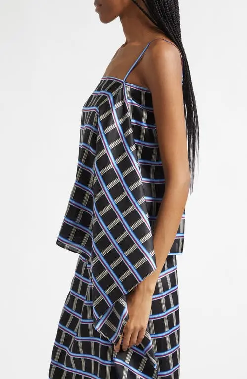 EENK Check Slip Drape Top