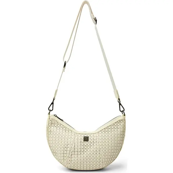 THINK ROYLN Posh Leather Shoulder Bag - Cream Perforated Leather