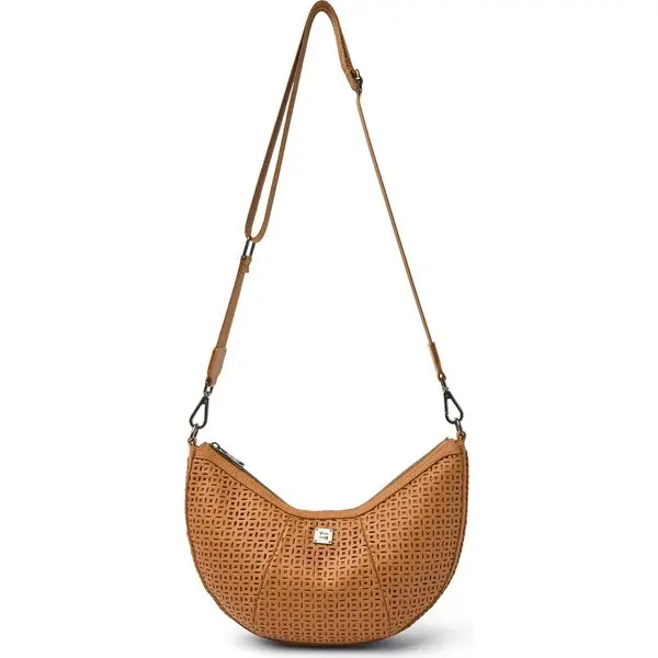 THINK ROYLN Posh Leather Shoulder Bag - Terracotta Perforated Leather