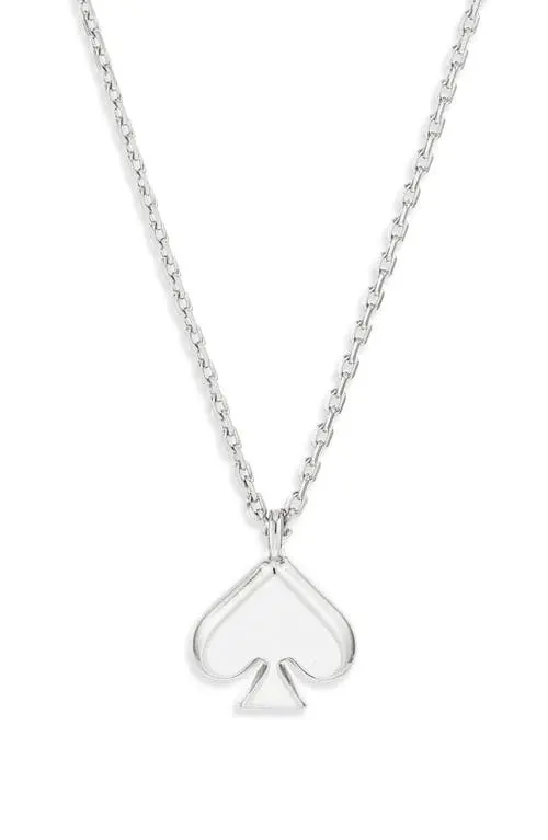 Kate Spade New York Mini Spade Pendant Necklace - Silver