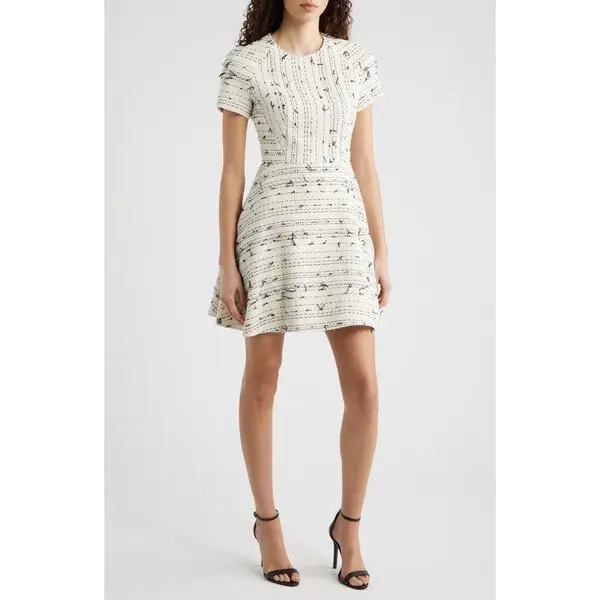 BOSS Datarni Fit & Flare Dress - Ivory
