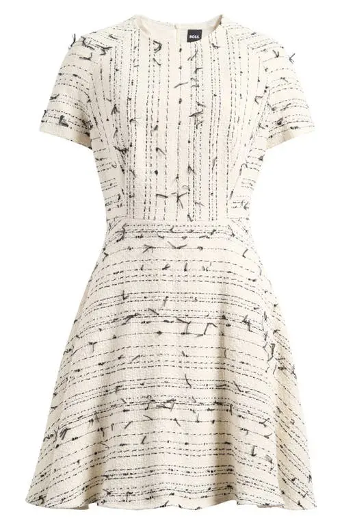 BOSS Datarni Fit & Flare Dress - Ivory