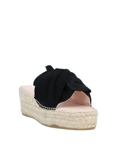 Manebí Leather Espadrille Sandals - Black