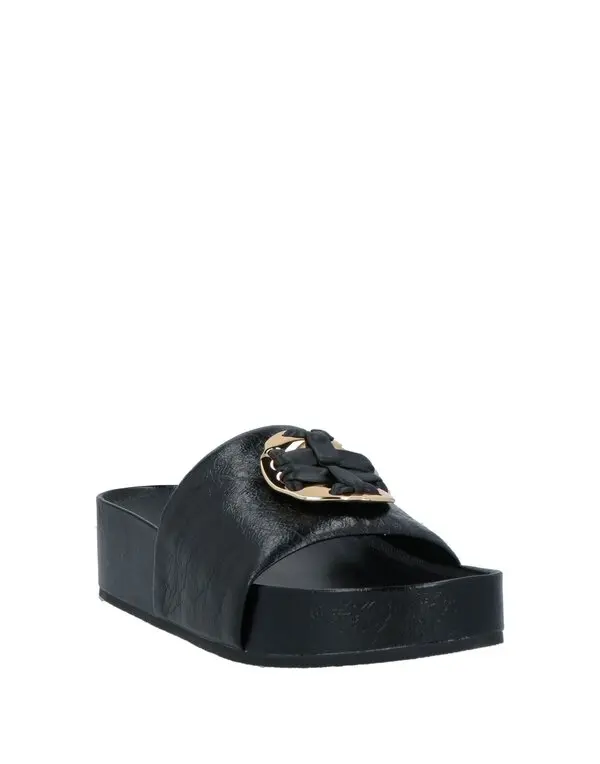 Tory Burch Leather Wedge Sandals