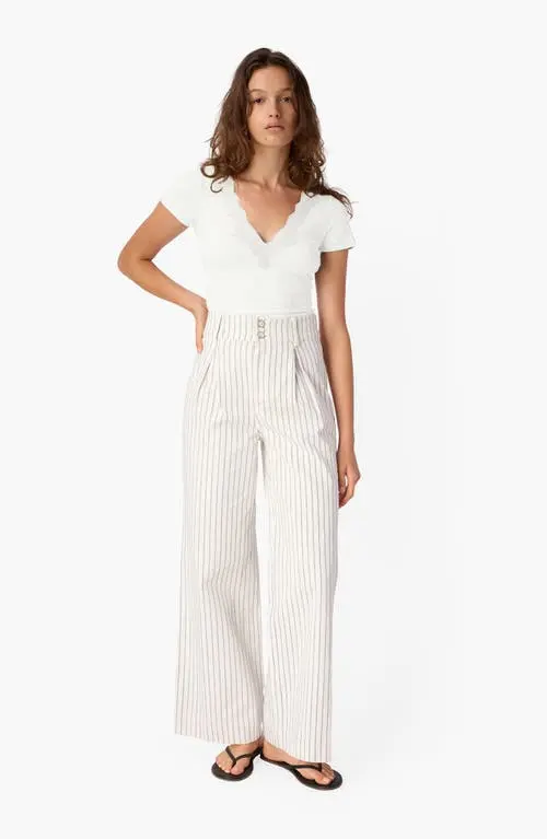 Cami Nyc Sana Lace Trim Rib T-shirt - White