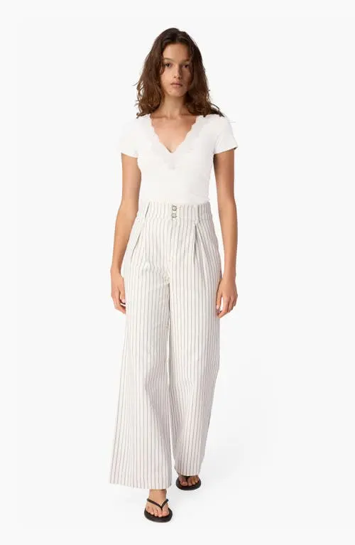 Cami Nyc Sana Lace Trim Rib T-shirt - White