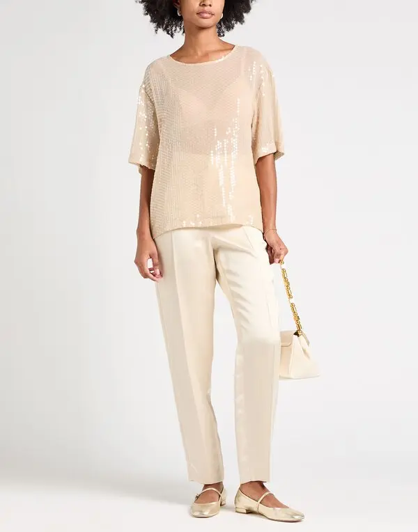 SEMICOUTURE Georgette Top With Appliqués And Sequins
