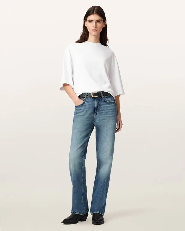 ALLSAINTS Ida Straight Leg Jeans - Blue
