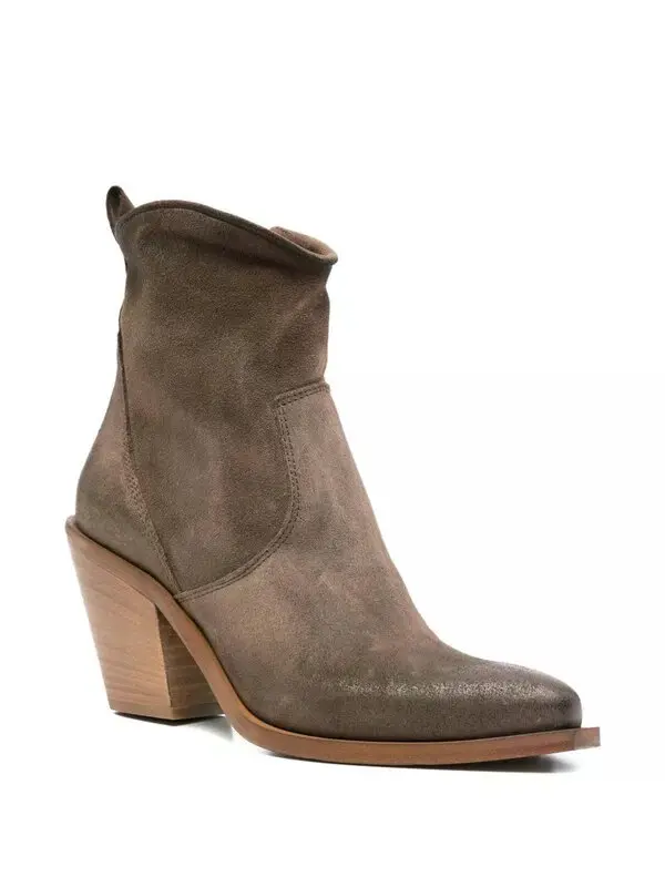 METISSE Suede Pointed-toe Cowboy Boots