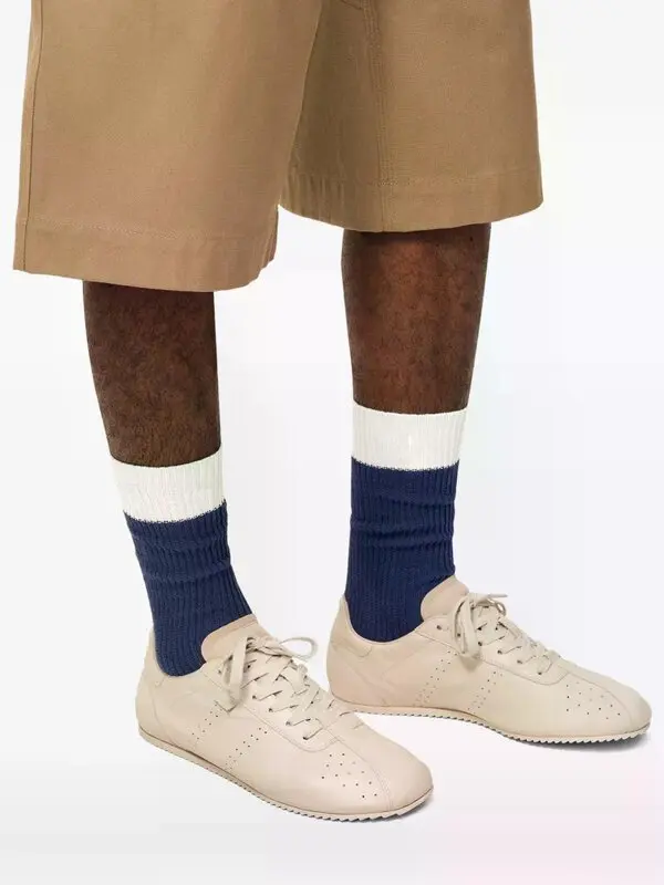 AMI Paris Cotton Blend Crew Socks - Blue