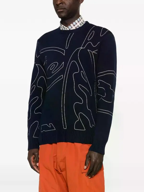 ARTE ANTWERP Crew-neck Sweater With Ribbed Trim