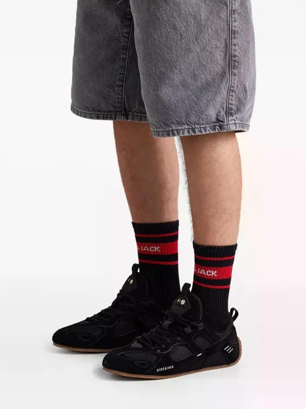 HIDE&JACK Lace-up Panelled Sneakers - Black