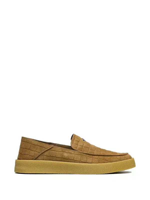 HIDE&JACK Croc-effect Loafers - Neutrals