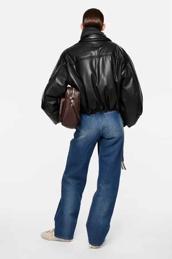 Acne Studios Faux Leather Bomber Jacket