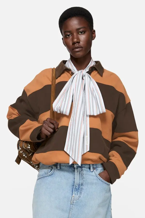 Acne Studios Striped Polo Sweater